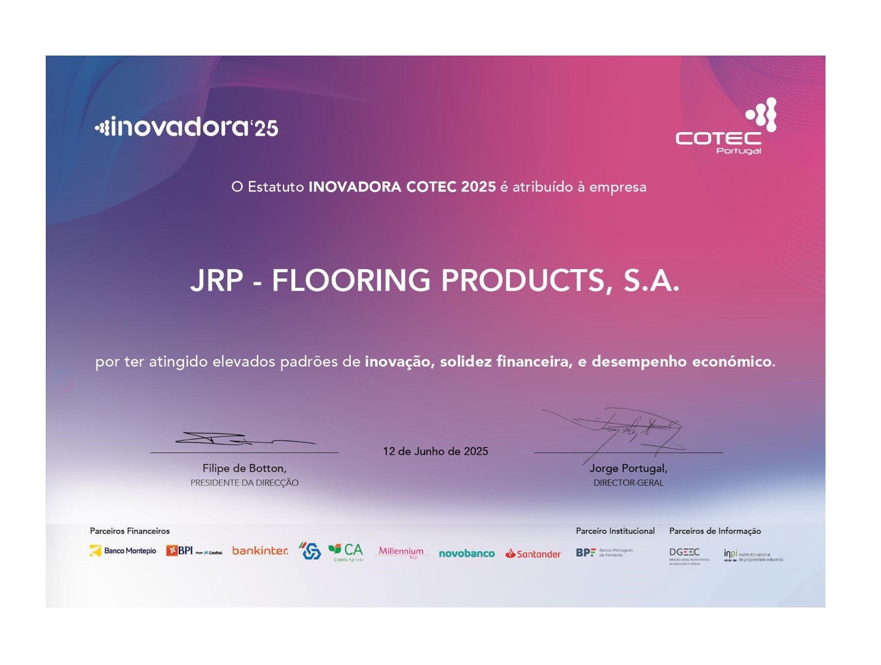 JRP is a COTEC 2025 Innovator | Grupo TPB